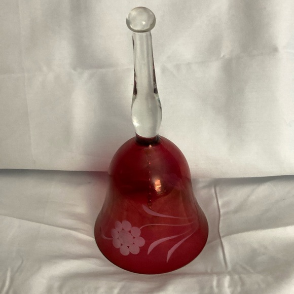 Other | Vintage Ruby Stained Glass Bell Great Shape No Damages | Poshmark